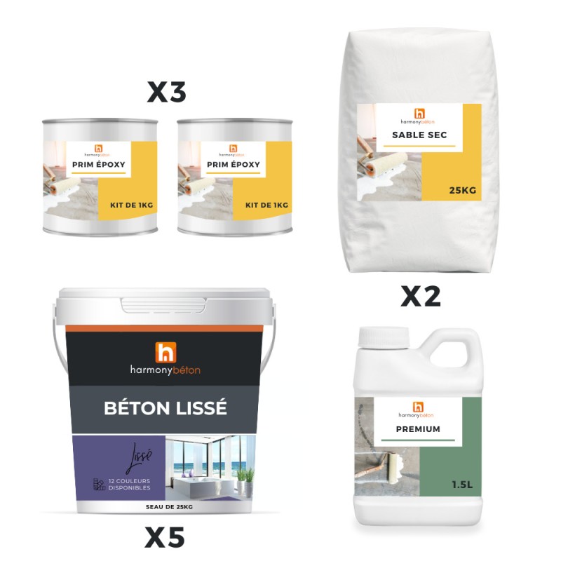 Complete smooth concrete kit – Harmony Béton - Harmony Béton